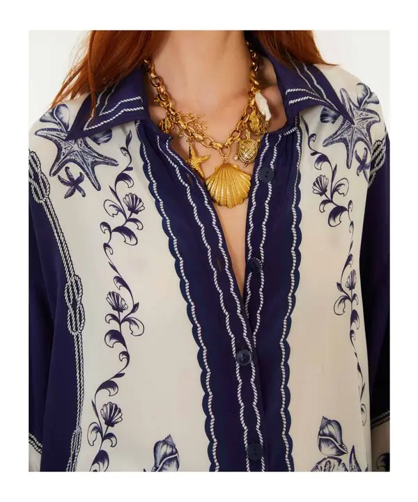 Farm Rio Coast Scarf Shirt