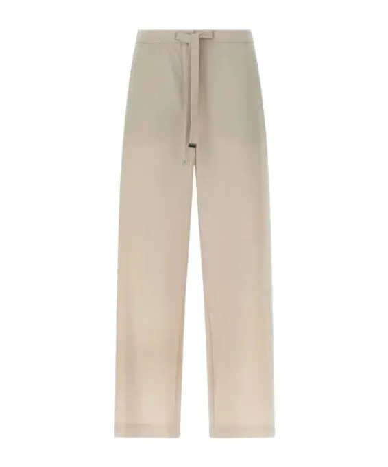 Max Mara S" Argenta Cropped Drawstring Pants - Beige