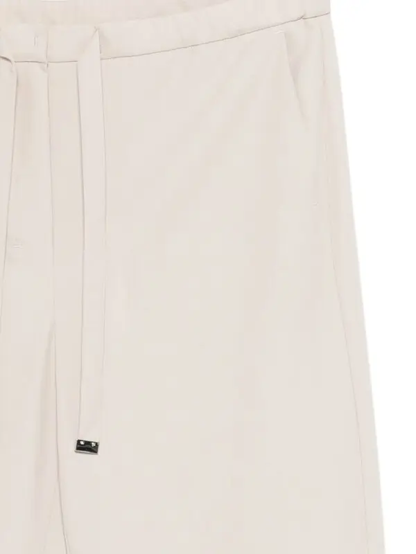 Max Mara S" Argenta Cropped Drawstring Pants - Beige