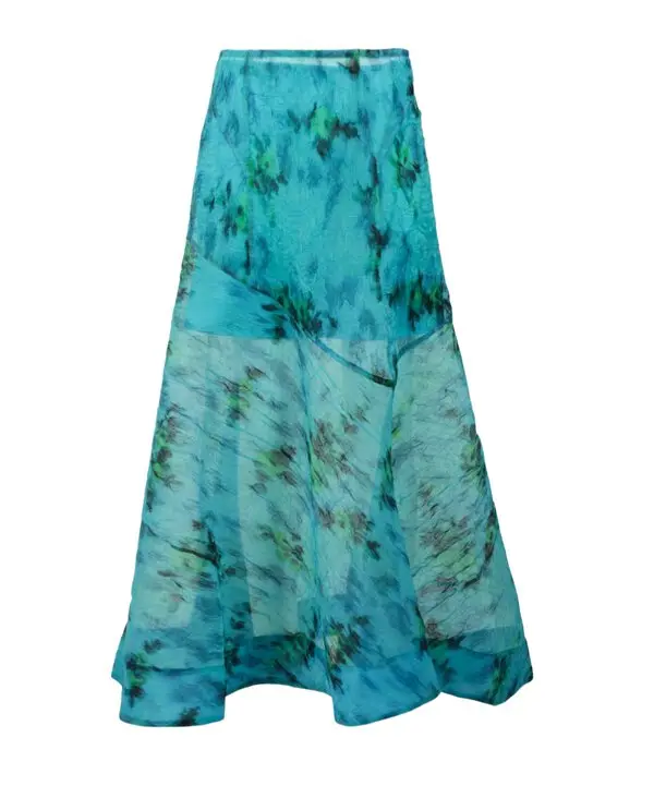 GANNI Shibori Organza Fluid Skirt