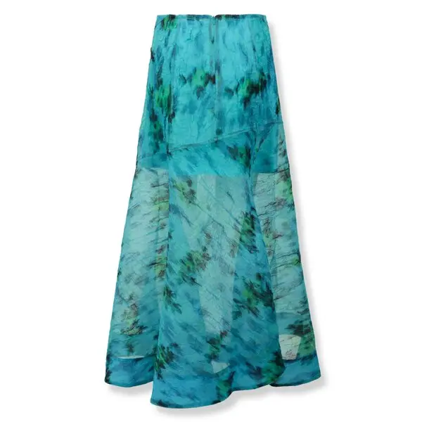 GANNI Shibori Organza Fluid Skirt