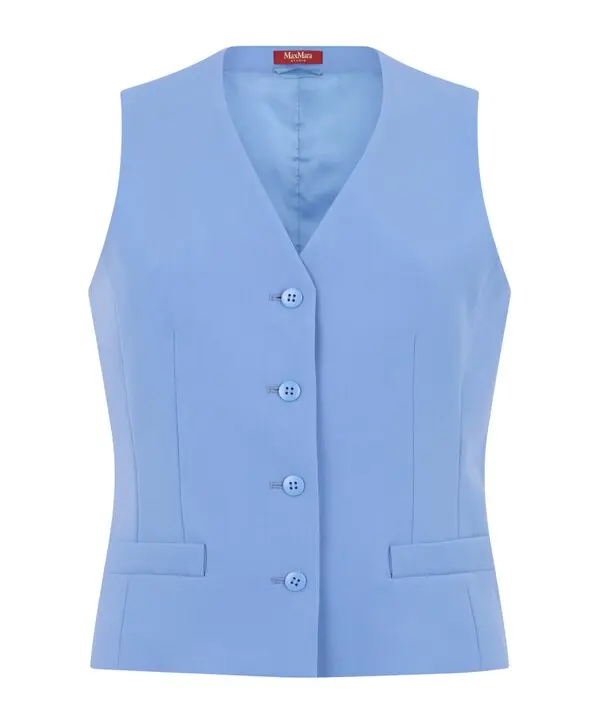 Max Mara Mstmadia V-neck Waistcoat - Blue