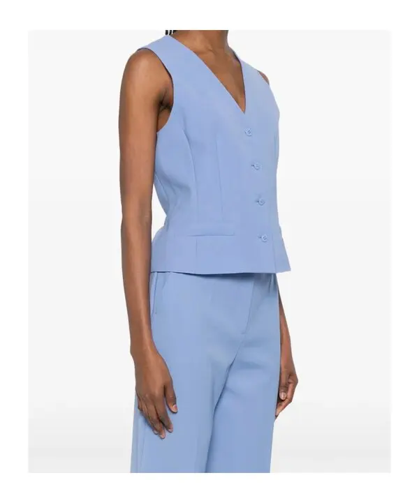 Max Mara Mstmadia V-neck Waistcoat - Blue