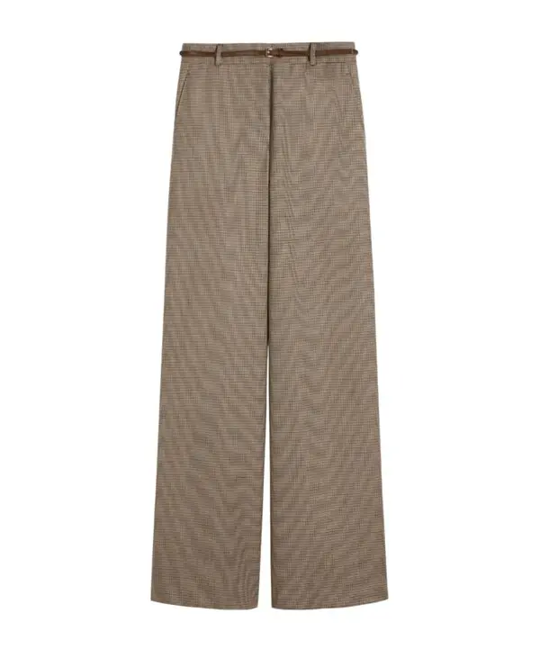 Max Mara Checked Belted Tailored Trousers