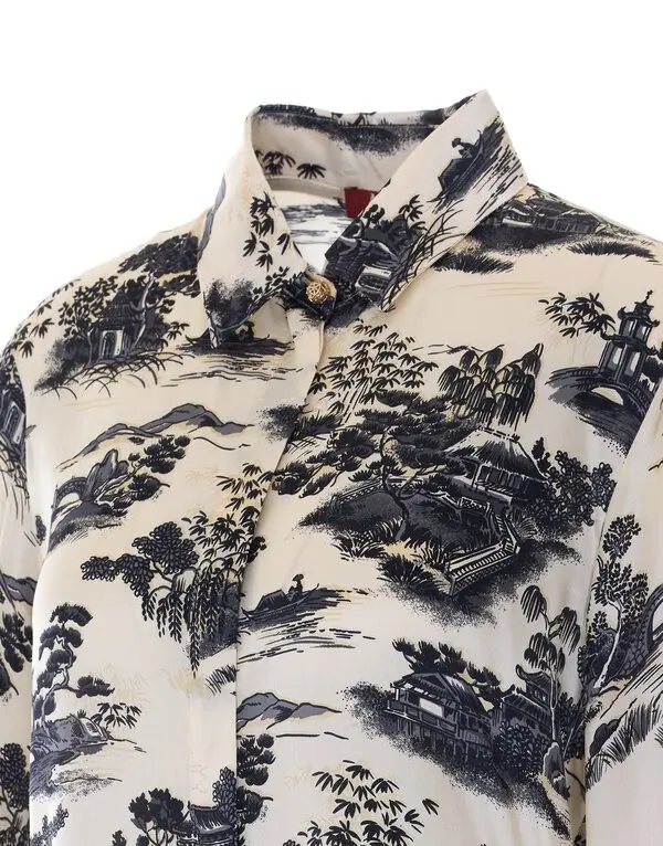 Max Mara Msevetro" Toile Print Silk Shirt