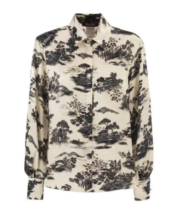 Max Mara Msevetro" Toile Print Silk Shirt