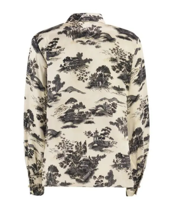 Max Mara Msevetro" Toile Print Silk Shirt