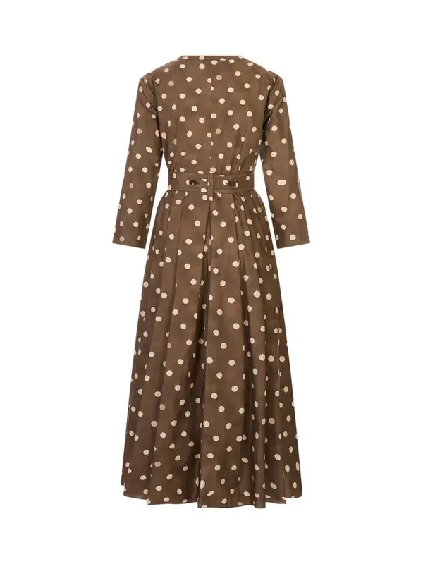 Max Mara Polka Dot Belted Dress