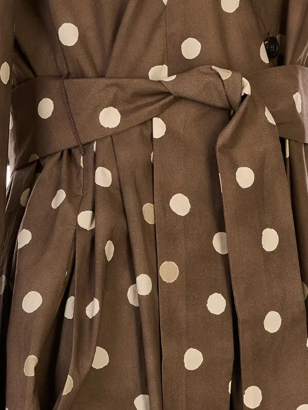 Max Mara Polka Dot Belted Dress