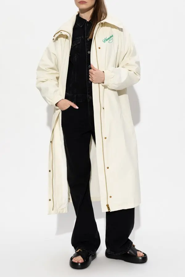WILLY CHAVARRIA Long Drawstring Jacket With Embroidered Logo