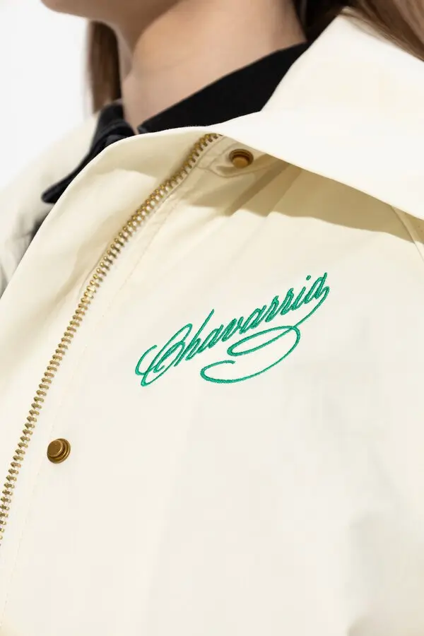 WILLY CHAVARRIA Long Drawstring Jacket With Embroidered Logo