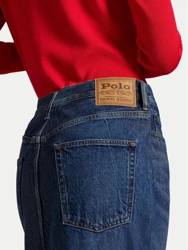 Polo Ralph Lauren Denim Maxi Skirt With Front Slit