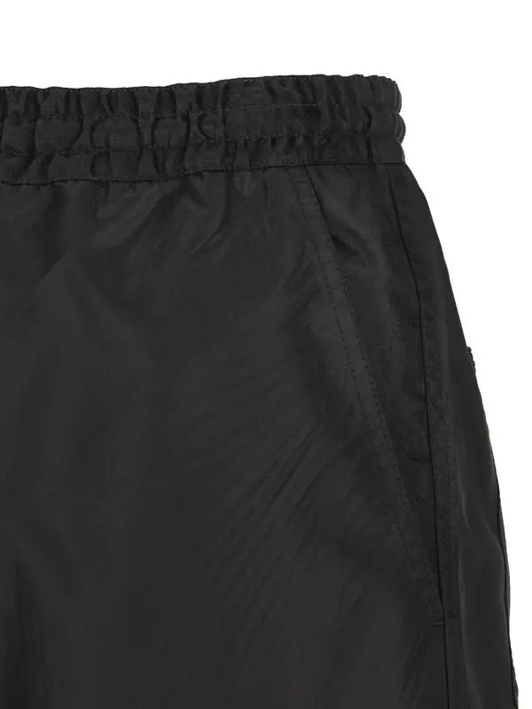 Prada Elasticated Waistband Trousers With Zippered Placket - Black