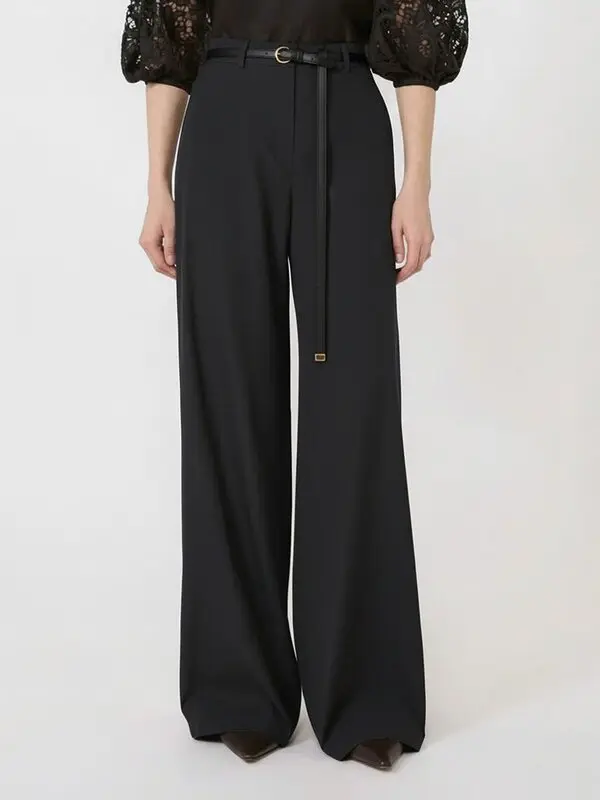 Max Mara Belted Wide-leg Trousers