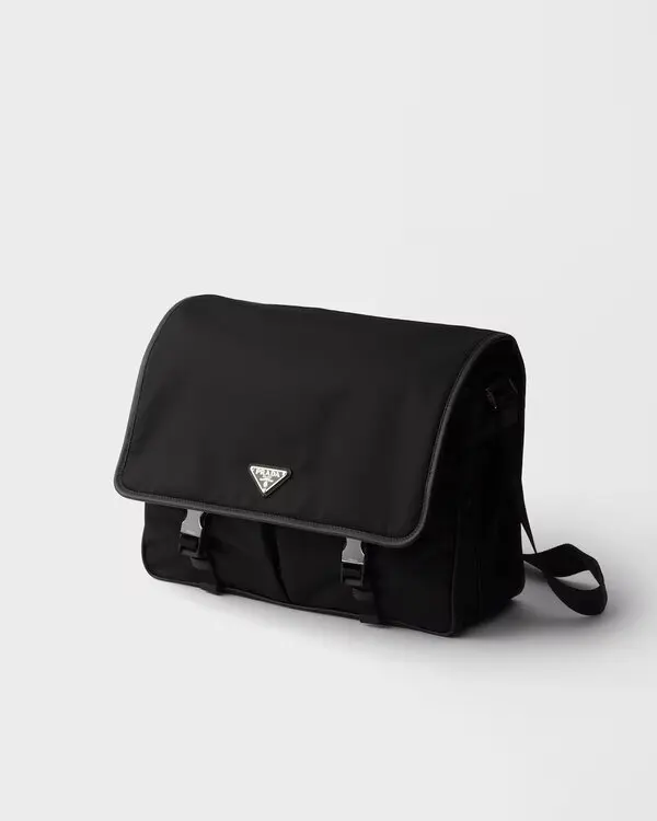 Prada Triangle-logo Buckled Shoulder Bag
