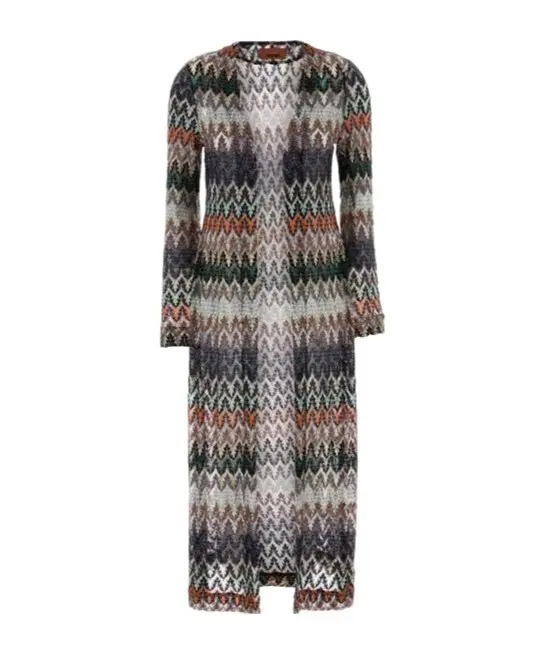 Missoni Long Zigzag Knit Cardigan