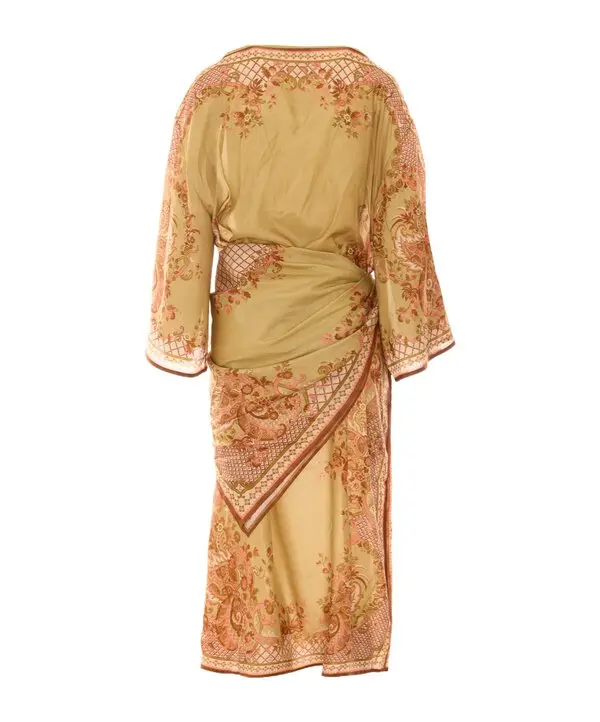 Zimmermann Aster Paisley Midi Dress - Nude