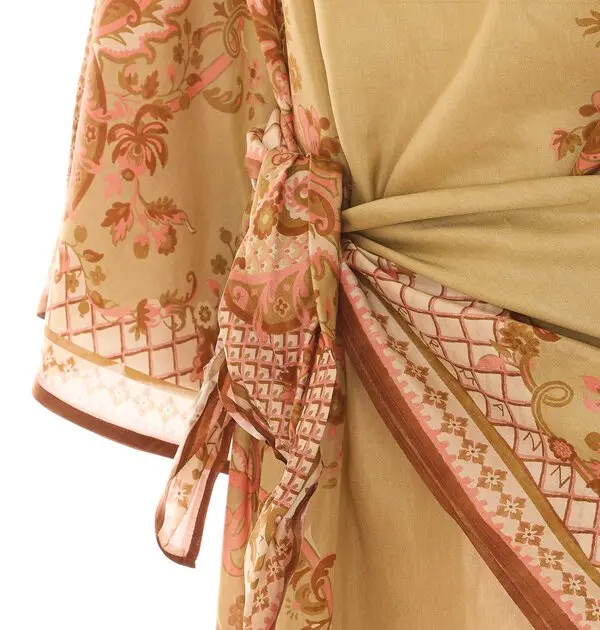 Zimmermann Aster Paisley Midi Dress - Nude