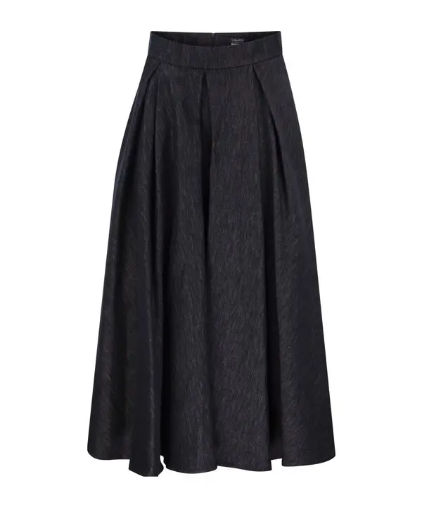Max Mara Pleated Midi Skirt - Black