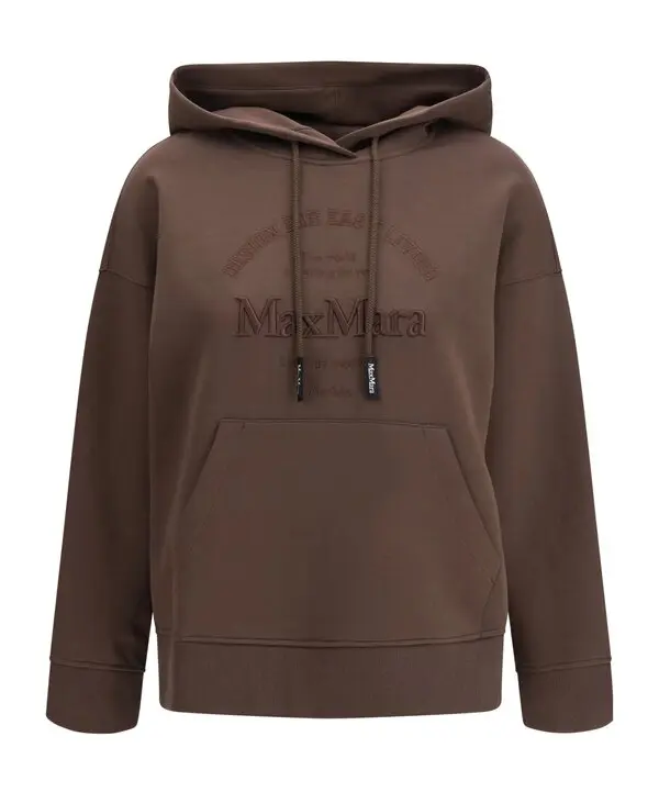 Max Mara Logo Embroidered Drawstring Hoodie