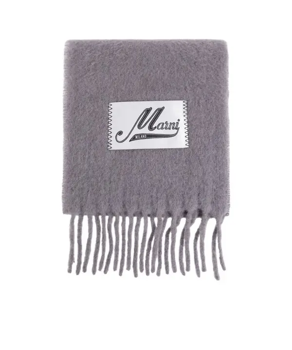 Marni Fringed Scarf - Gray