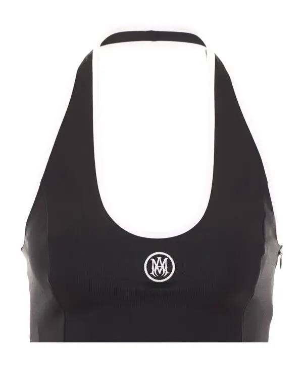 Amiri Sleeveless Vest With Zipper Closure And Logo