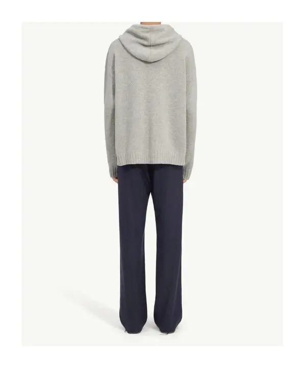 MAISON MARGIELA Embroidered Logo Knitted Hoodie