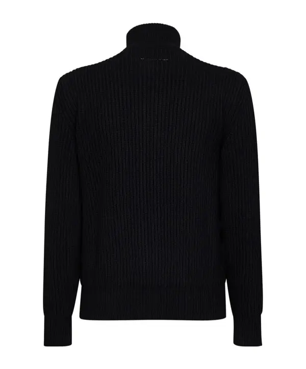 MAISON MARGIELA Ribbed Knit Zipped Cardigan