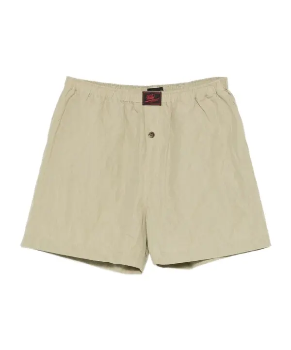 WILLY CHAVARRIA Elastic Waist Boxer Shorts With Logo Patch - Nude