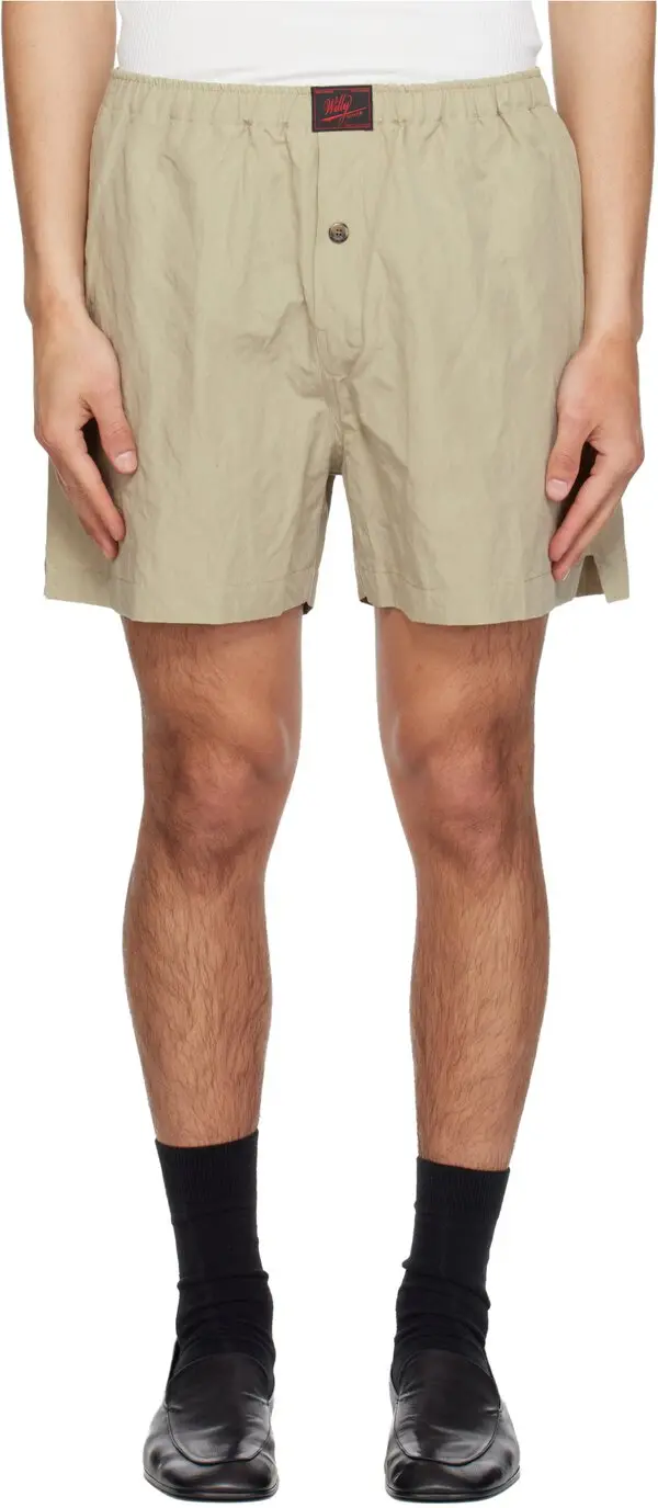 WILLY CHAVARRIA Elastic Waist Boxer Shorts With Logo Patch
