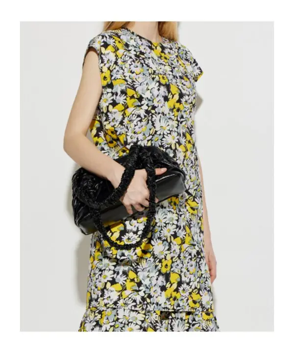 Marni Floral Motif Butterfly Shoulder Dress