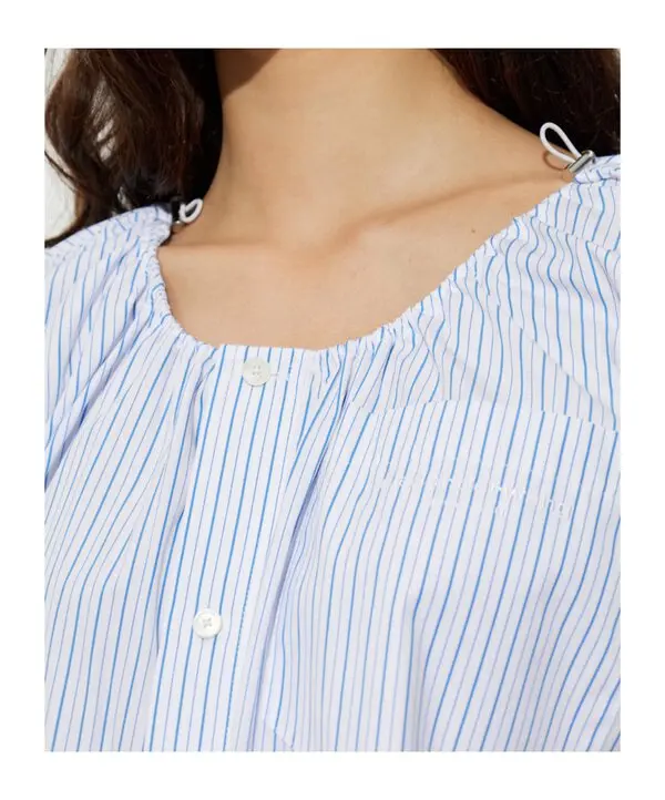 Alexander Wang Striped Cropped Top With Tie Detail