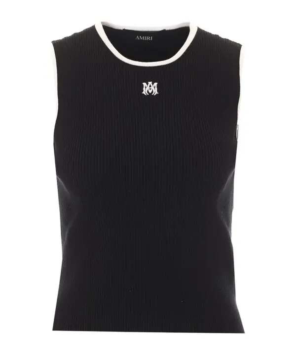 Amiri Sleeveless Ribbed Knit Vest