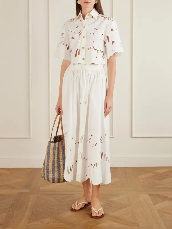 Zimmermann Mahon Cut-out Detailed Midi Skirt