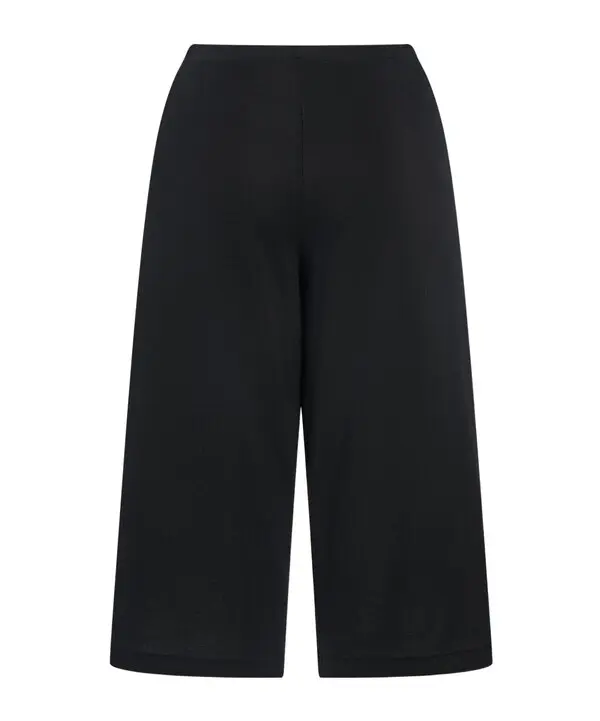 THE ROW Ribbed Jersey Mid-calf Wide Leg Pull-on Pants