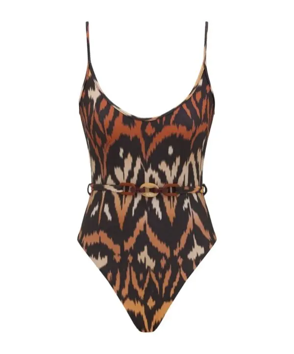 Zimmermann Aster Belted One-piece Swimsuit