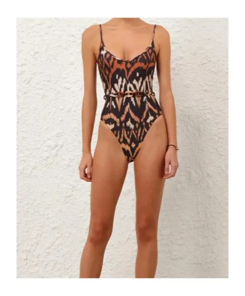 Zimmermann Aster Belted One-piece Swimsuit