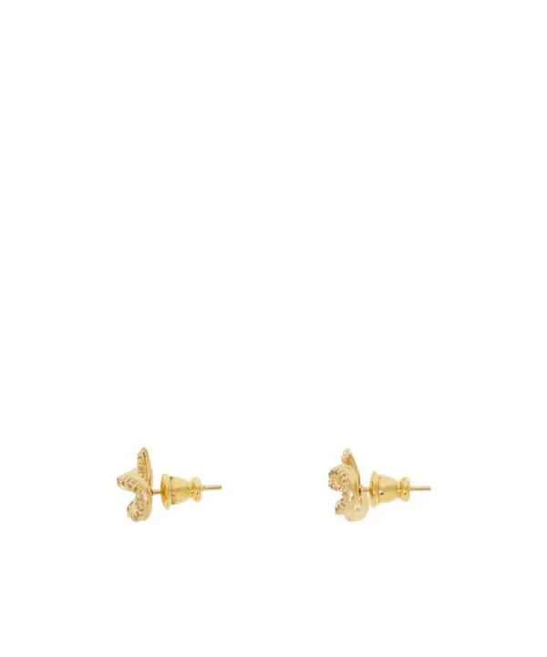 FERRAGAMO Vara Bow Crystal Pavé Earrings - Gold