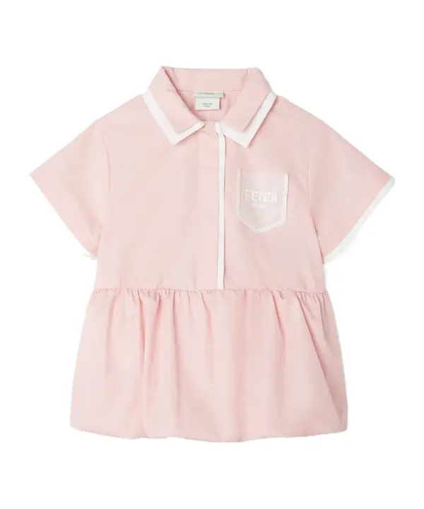 Fendi Baby Balloon Dress With Contrasting Trim