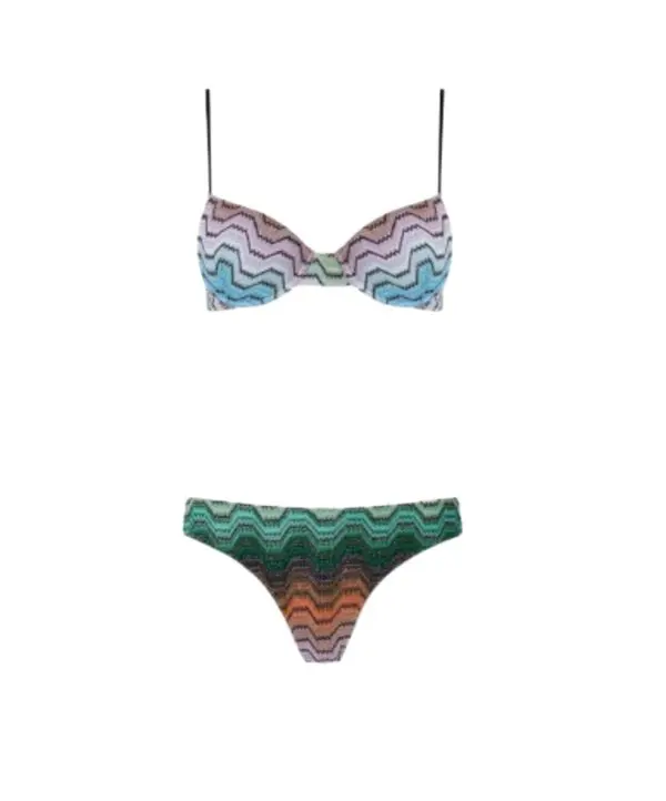 Missoni Zigzag-knit Two-piece Bikini - Multicolor