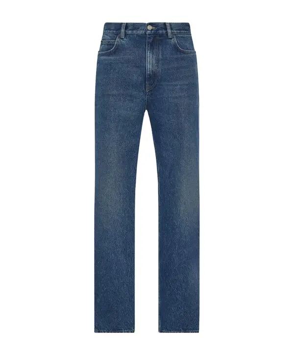 THE ROW Vanya Straight-leg Jeans - Mid-indigo