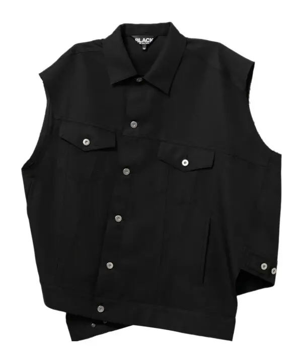 Comme Des Garçons Asymmetrical Sleeveless Vest - Black