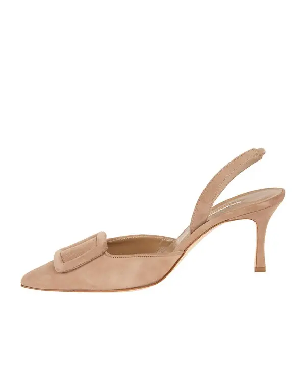 Manolo Blahnik Maysli Slingback Pumps - Nude