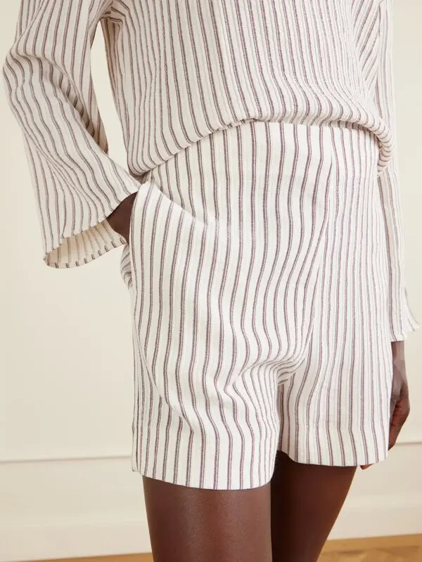Tove Striped Linen Shorts