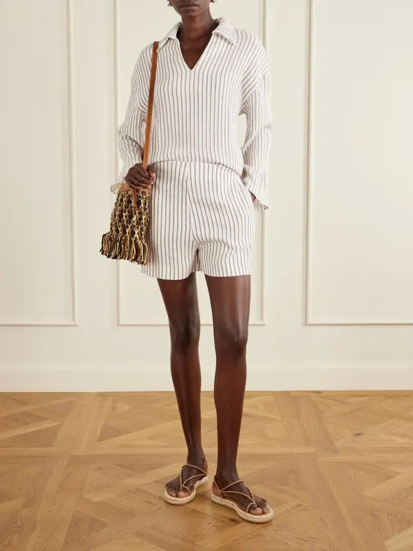 Tove Striped V-neck Long Sleeve Shirt