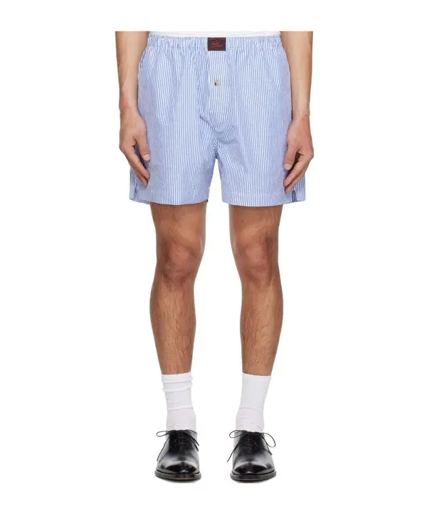 WILLY CHAVARRIA Striped Elastic Waistband Shorts