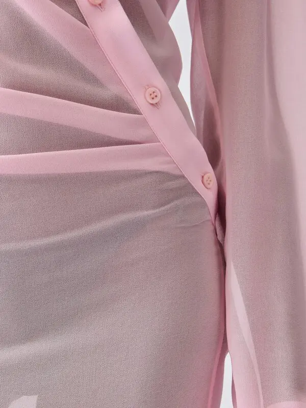 Jacquemus Pareo" Collared Long-sleeve Shirt Dress
