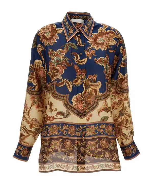 Zimmermann Aster Relaxed Shirt - Brown
