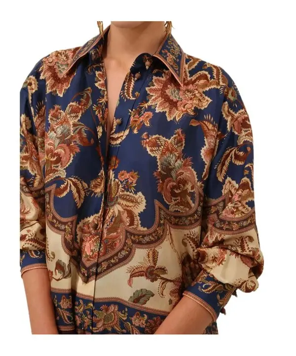 Zimmermann Aster Relaxed Shirt - Brown