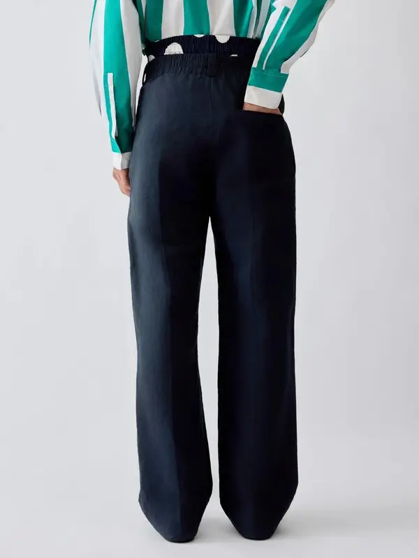 Jacquemus Pleated Detailed Pants - Deep Navy